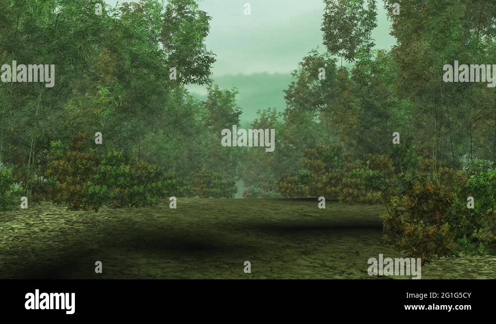 Walking in the bamboo forest,3d game animation scene Stock Video ...