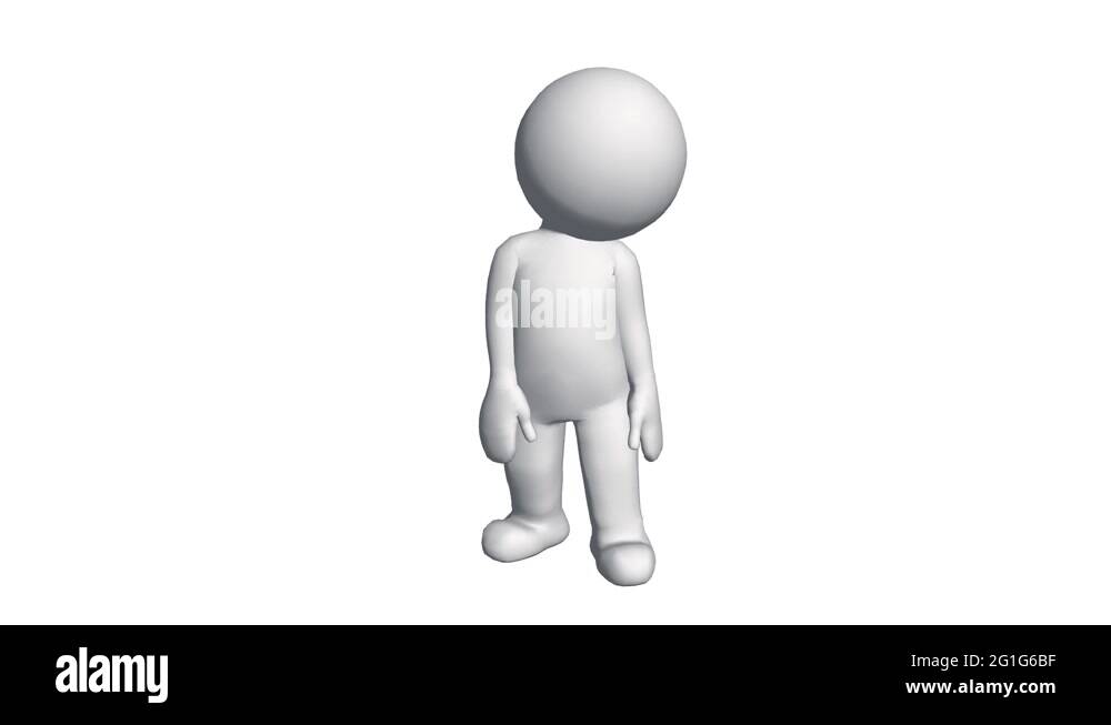 3D cartoon character standing,comics people chat talking Stock Video ...