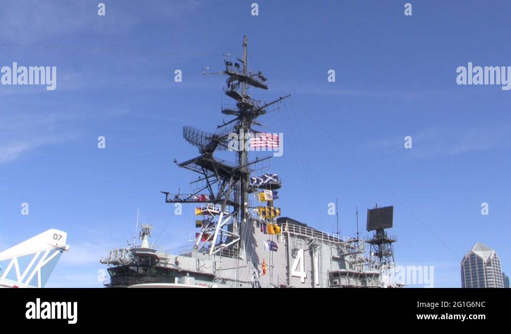 USS Midway Museum -Control Tower Stock Video Footage - Alamy