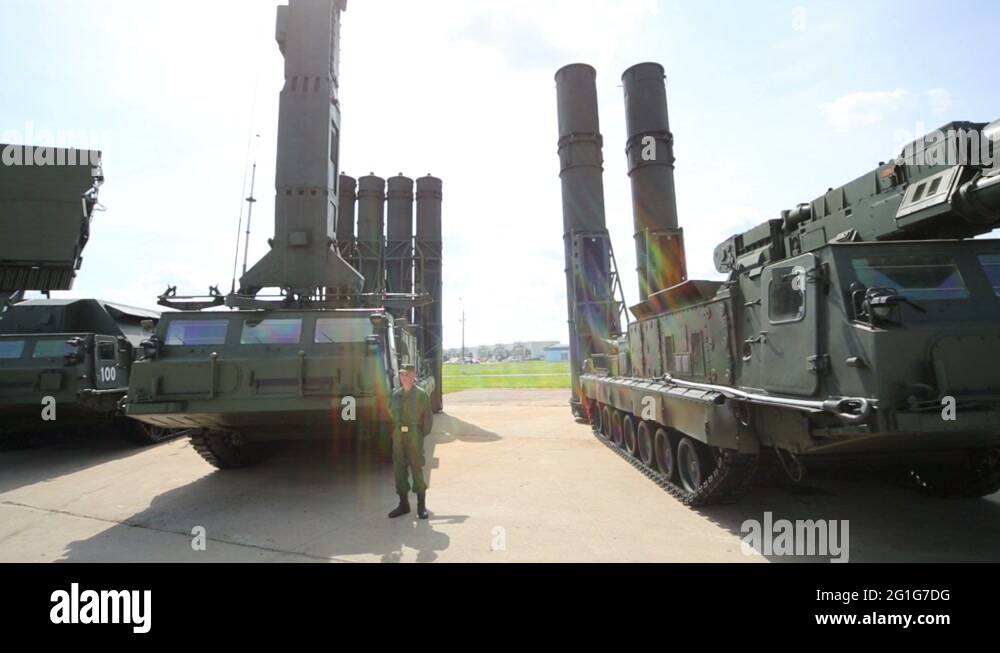Military Self Propelled Anti Aircraft Missile System S 300v Stock Video