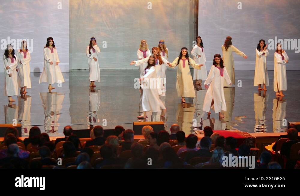 Girls in clothes make a show at Contestants Beauty of Russia 2012 Stock ...