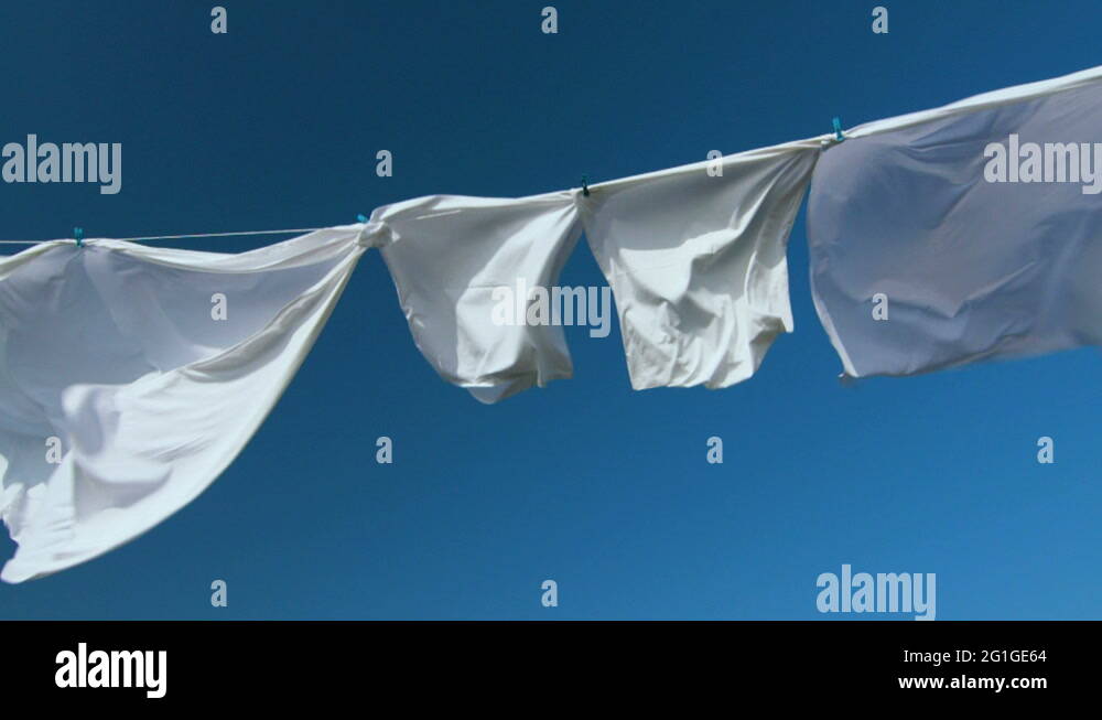 Laundry on clothesline for drying Stock Videos & Footage - HD and 4K ...