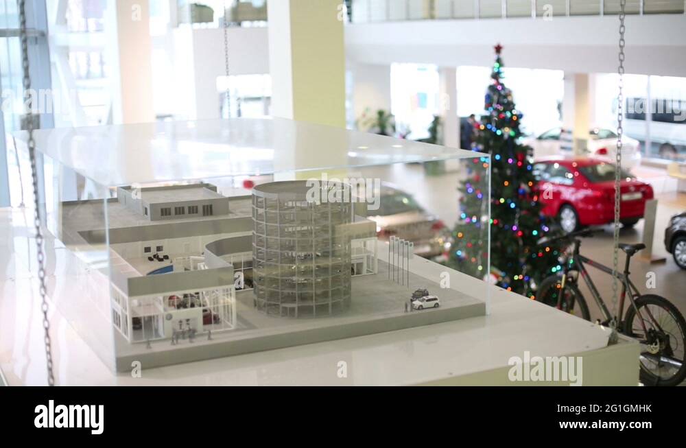 Model of building of Volkswagen Center Varshavka Stock Video Footage ...