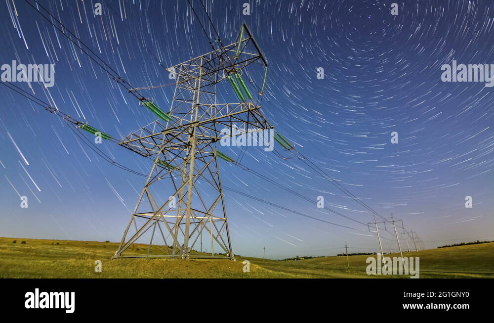 Pylon at night Stock Videos & Footage - HD and 4K Video Clips - Alamy