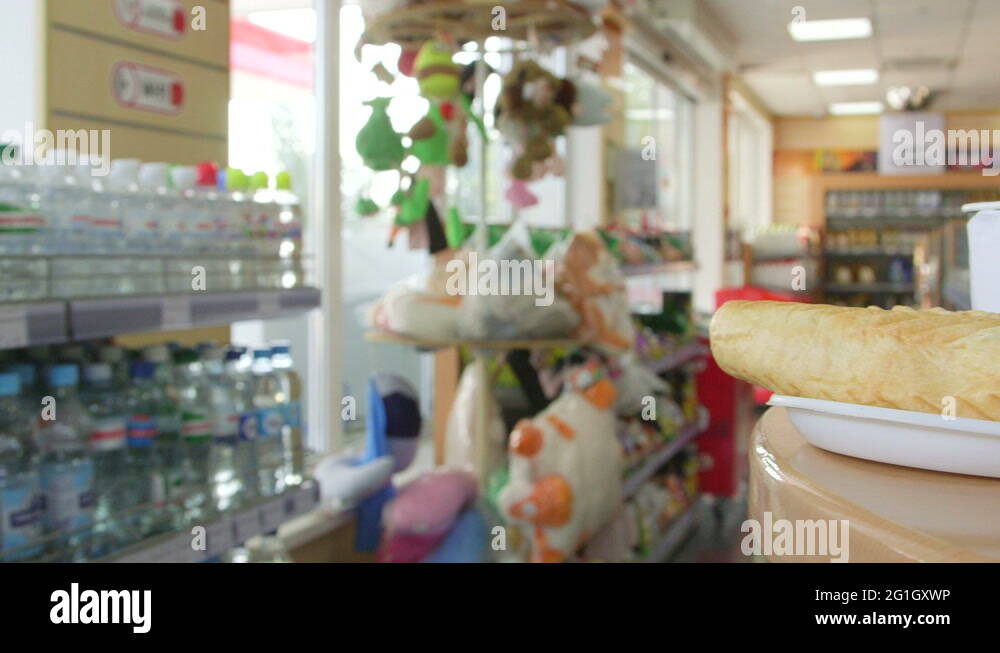 Fast food lunch in convenience store Stock Video Footage - Alamy