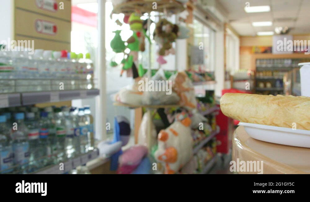 Fast food lunch in convenience store Stock Video Footage - Alamy