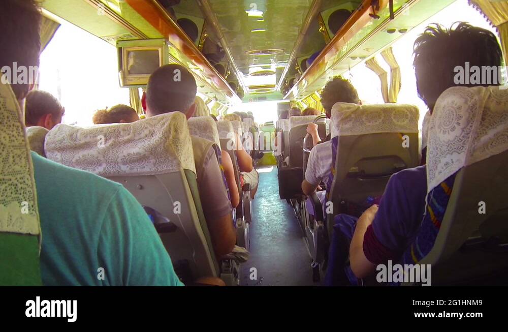 Bumpy Bus Ride in Southeast Asia Stock Video Footage - Alamy
