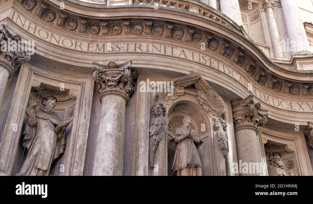 La Chiesa di San Carlino alle Quattro Fontane. Roma, Italy. 4K Stock ...