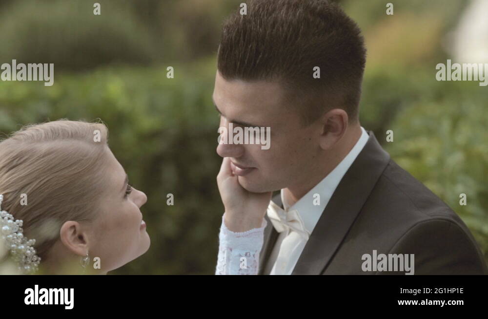 Bride and groom standing face to face Stock Videos & Footage - HD and ...