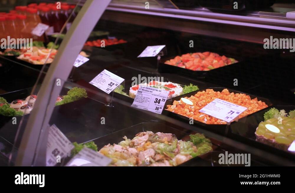 Refrigerated food display showcase Stock Videos & Footage - HD and 4K ...