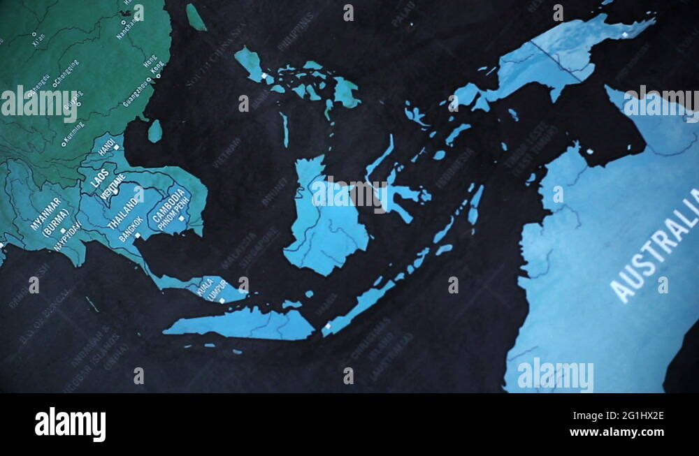World map of asia and australia Stock Videos & Footage - HD and 4K ...