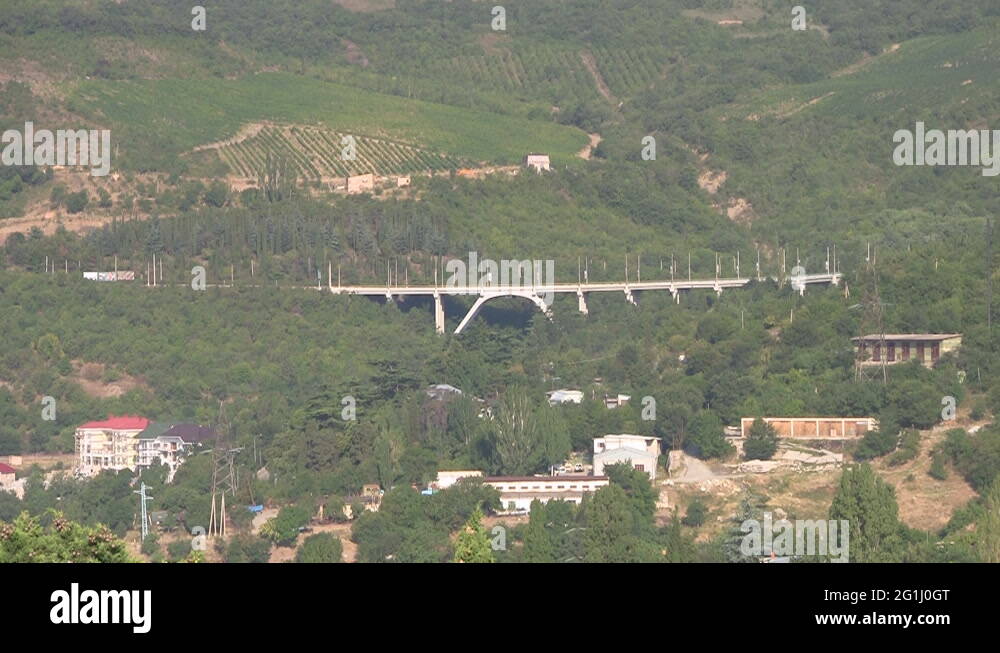 CRIMEA. AUGUST 2009: Europe's first rotary bridge built after World War ...