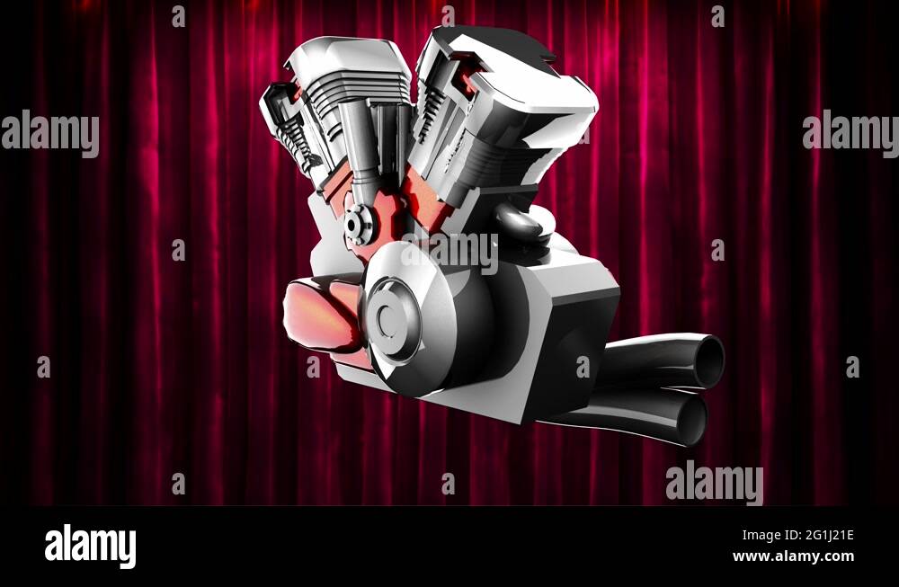 loop rotate engine at curtain stage Stock Video Footage - Alamy