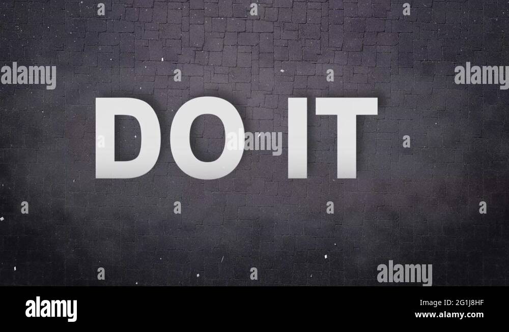 Do It. Motivational Animation Intro. Inpired Titles Stock Video Footage ...