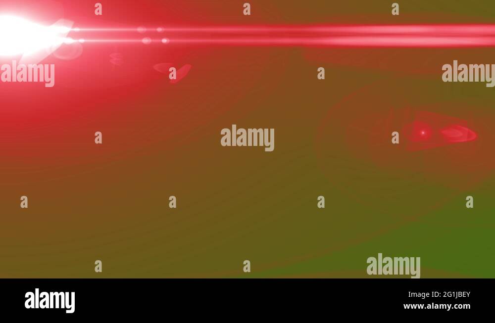 Red Lens flare Animation for LOGO on Green Screen. Light Effect Stock ...