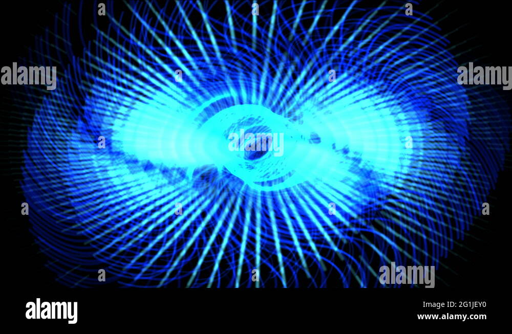 4k Blue swirl gear laser lights,energy tech,radiation science,pulse ...