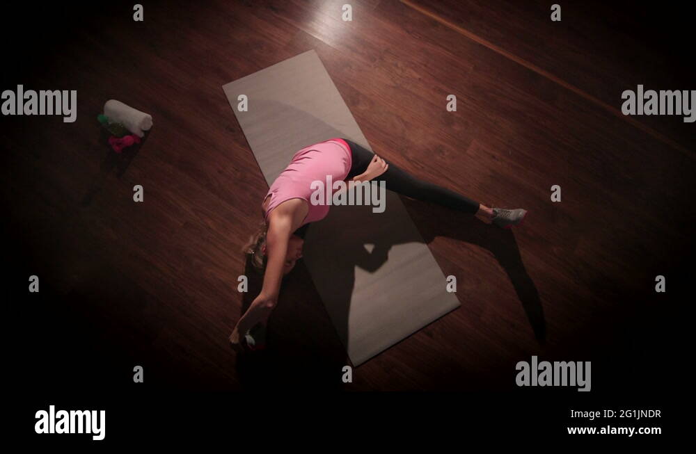 JIB CRANE: Lower body stretching routine for flexibility Stock Video ...