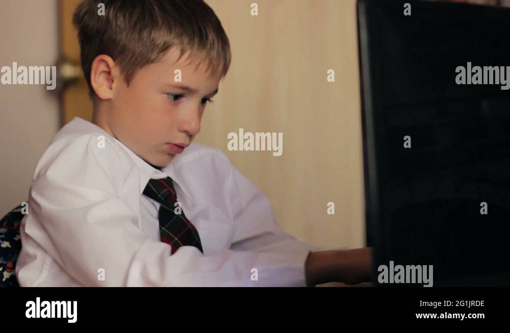 A boy working in computer Stock Videos & Footage - HD and 4K Video ...