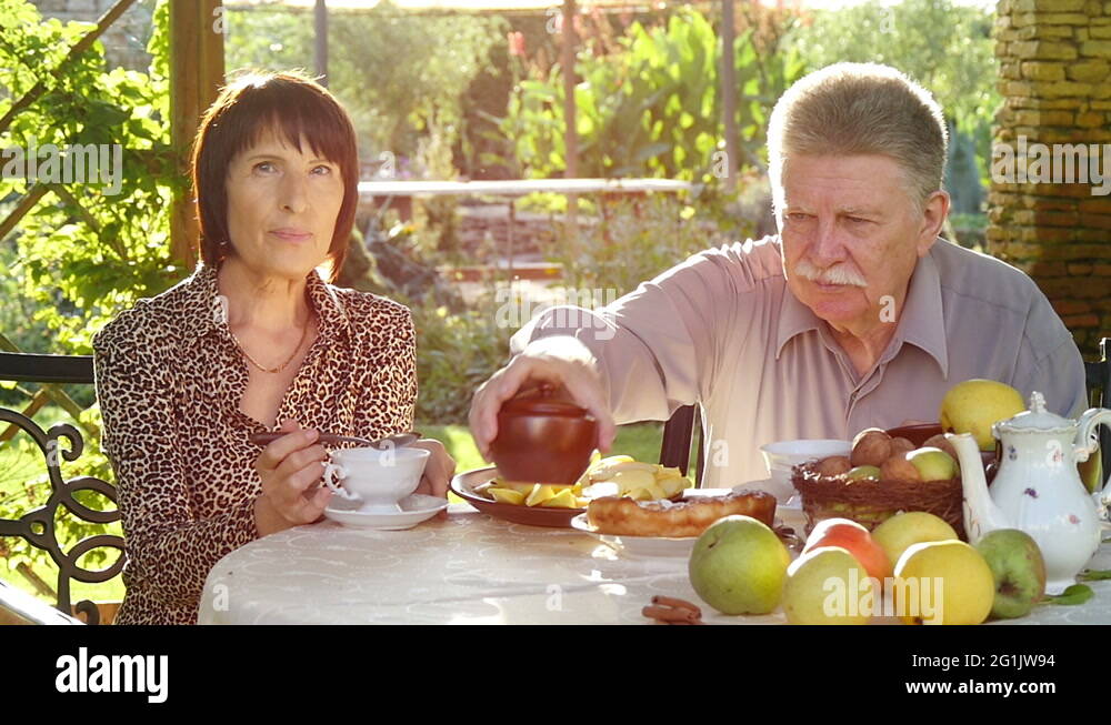 Elderly people drinking tea Stock Videos & Footage - HD and 4K Video ...