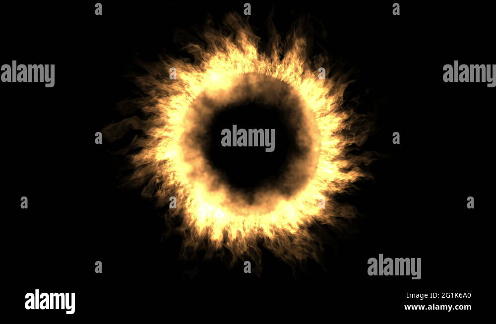 4k Fire flame tunnel hole space,gas stoves particle energy heat power ...