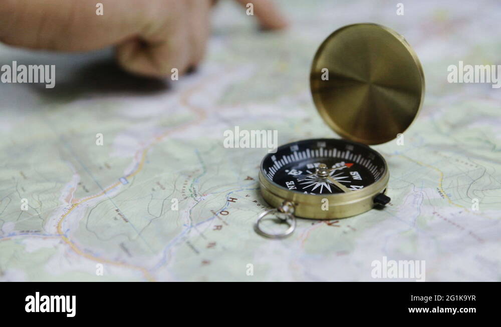 Hiking map compass Stock Videos & Footage - HD and 4K Video Clips - Alamy