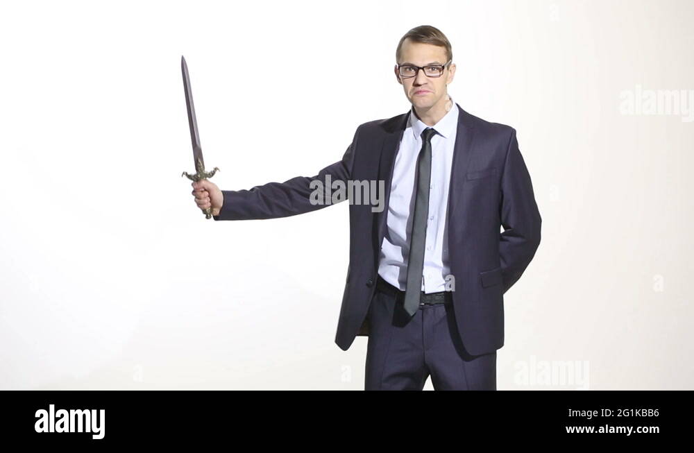 body language. man in business suit isolated white background. Training ...