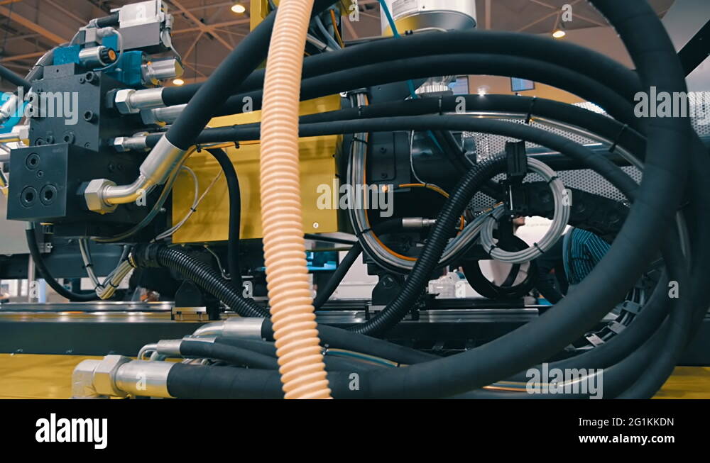 The process of extrusion equipment operation - the movement of ...