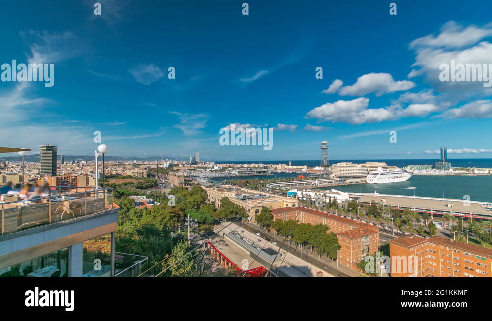 Harbor cable car port cable car barcelona Stock Videos & Footage - HD ...