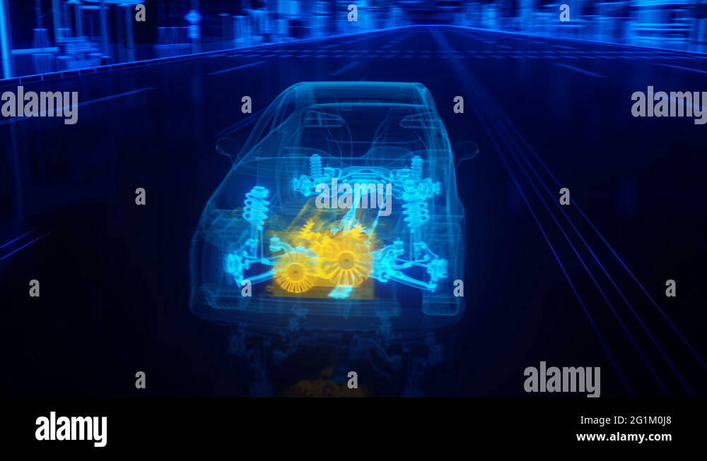 city car structure overview in wire style Stock Video Footage - Alamy