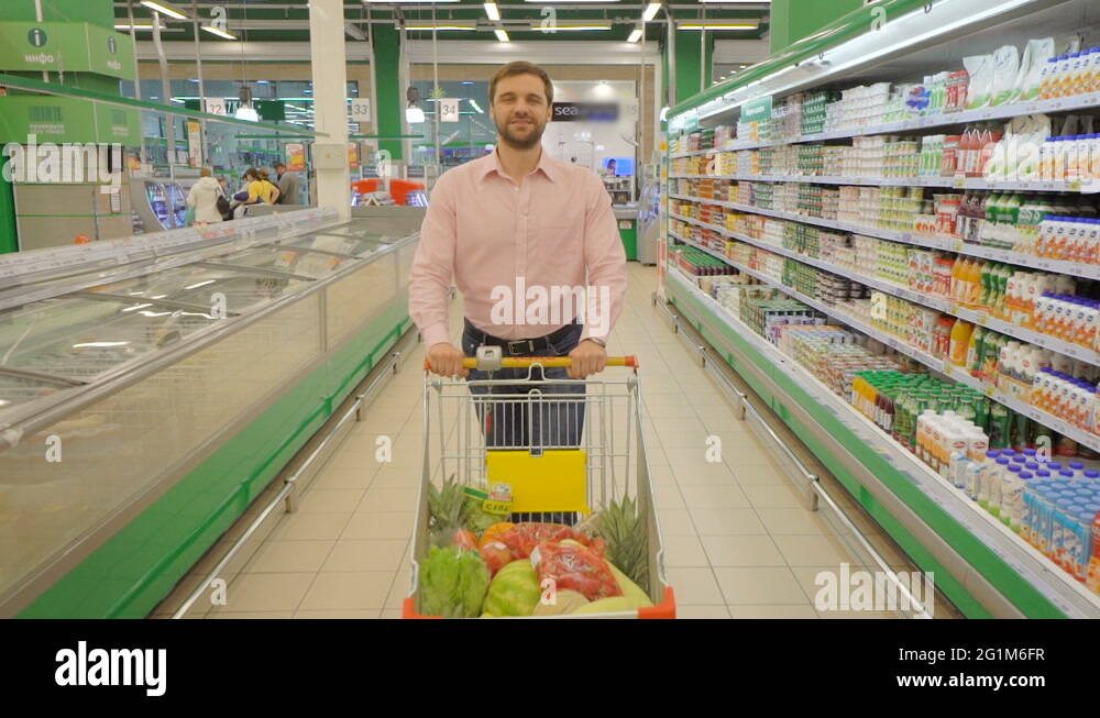 Man supermarket trolley Stock Videos & Footage - HD and 4K Video Clips ...