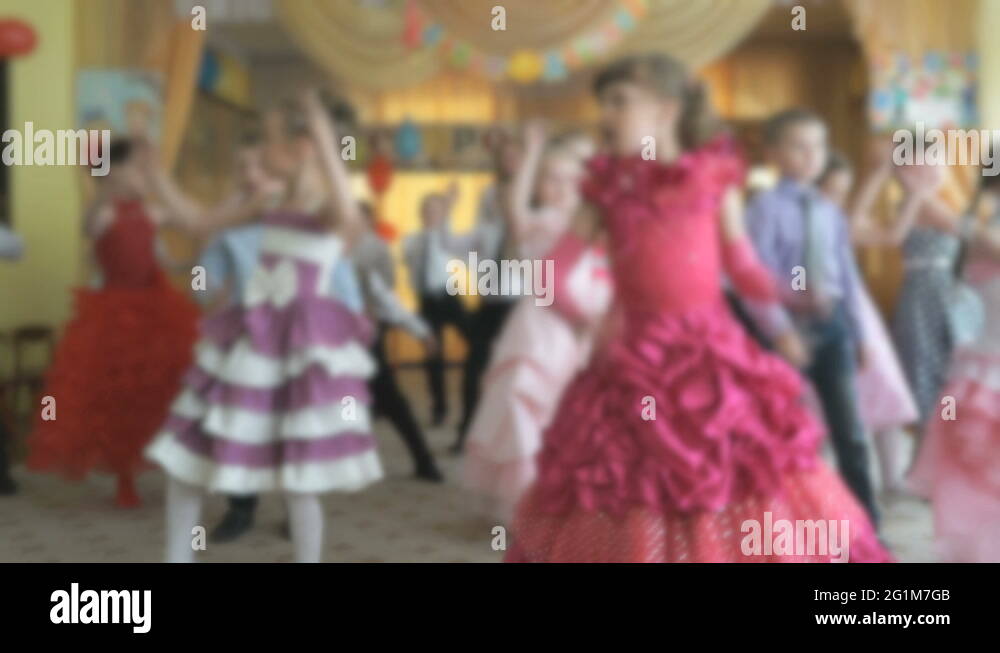 Children dancing, singing songs at a kindergarten Stock Video Footage ...