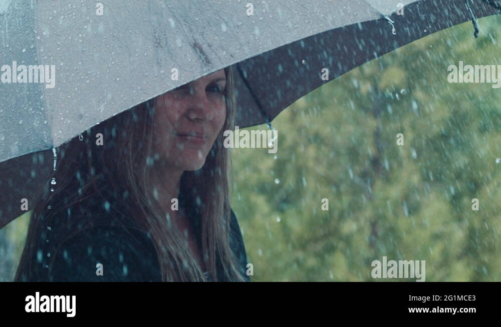 Woman umbrella rain smile Stock Videos & Footage - HD and 4K Video ...