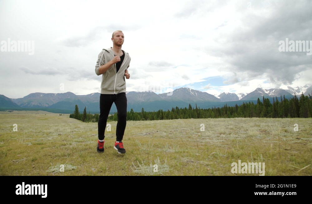 Running man runner living a healthy life active lifestyle. Male young ...