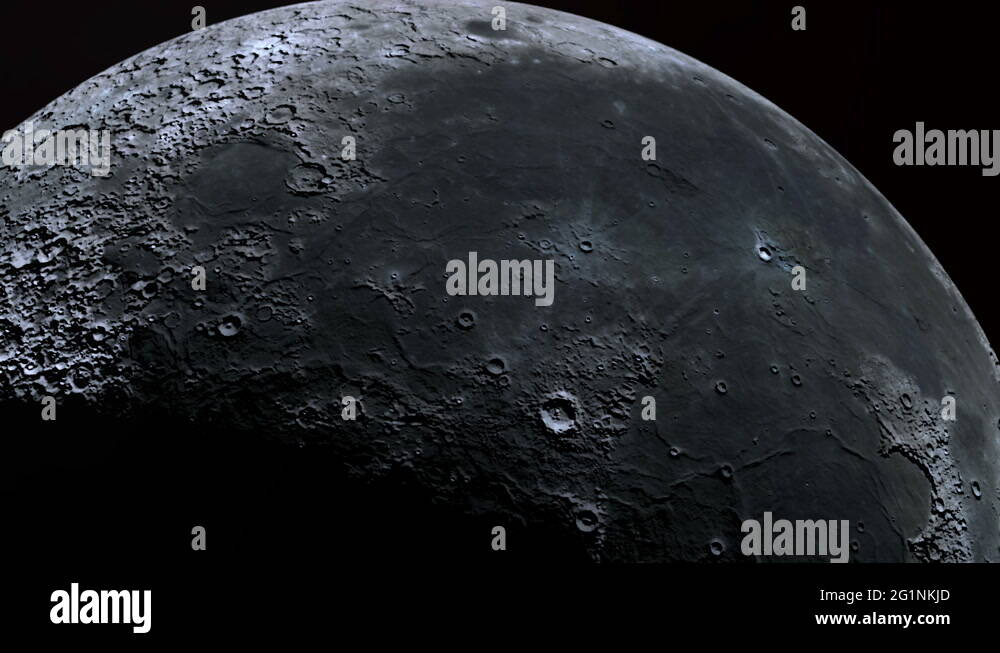 Moon surface craters extreme closeup - absolutely realistic Stock Video ...