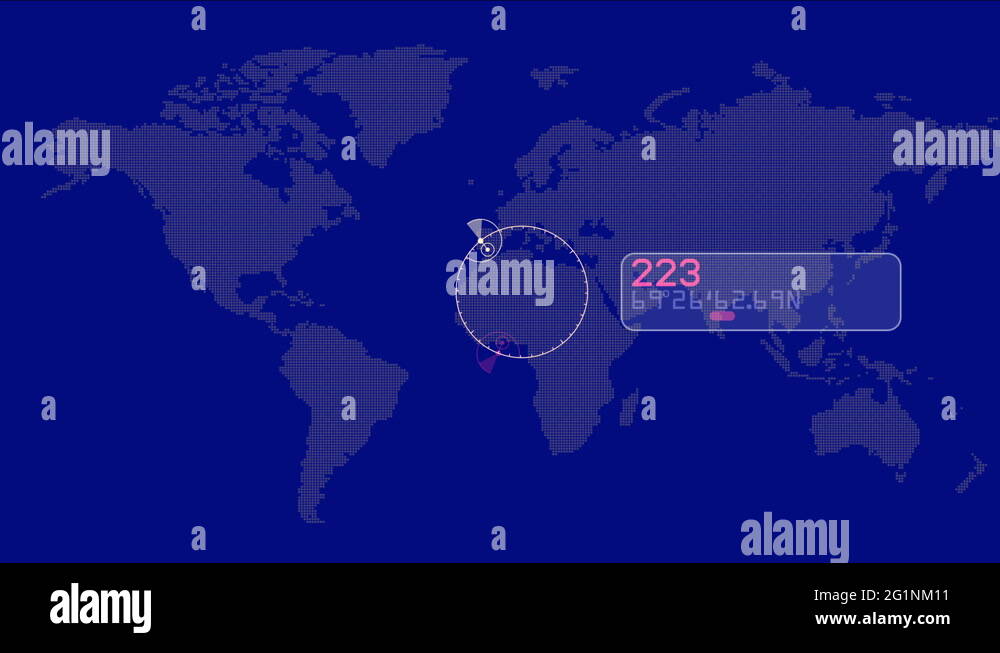 4k Global GPS data detect earth map military radar GPS navigation ...