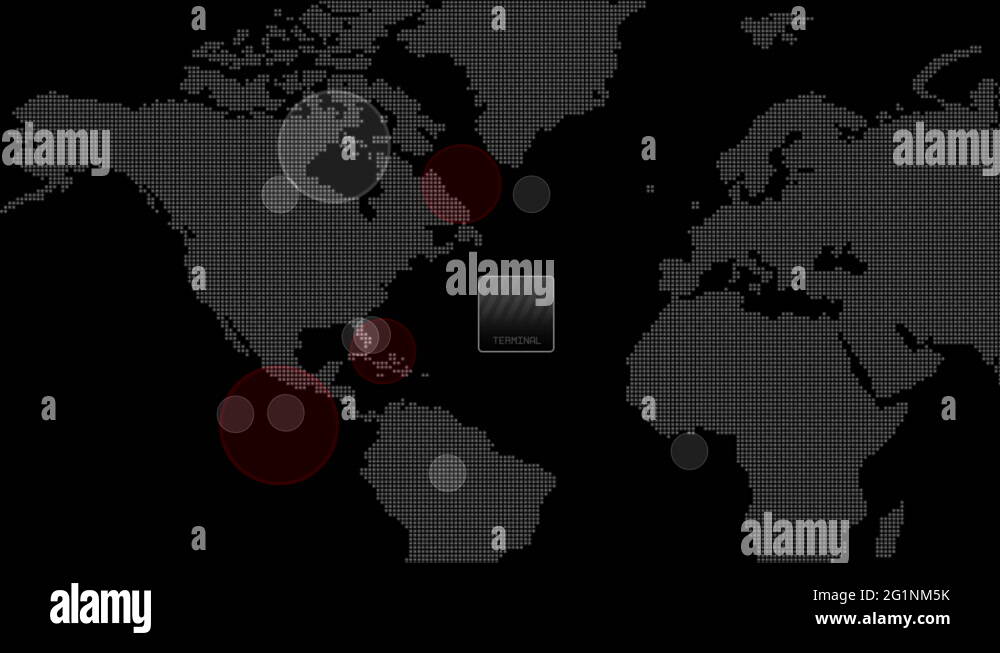4k Global GPS data detect earth map military radar GPS navigation ...