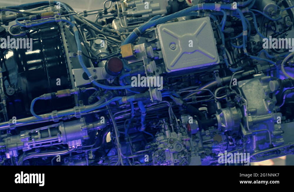The structure of the aircraft engine Stock Video Footage - Alamy