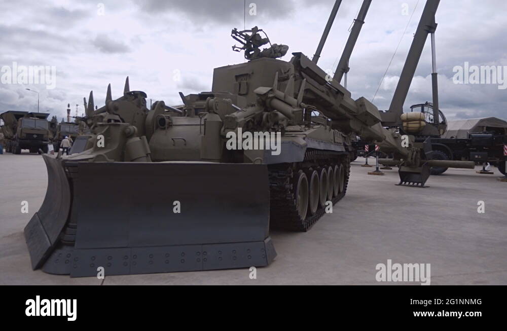 Engineering tracked vehicle IMR-2 creates a path in impossible places ...