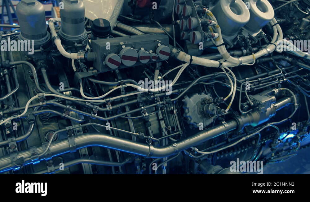 The structure of the aircraft engine Stock Video Footage - Alamy