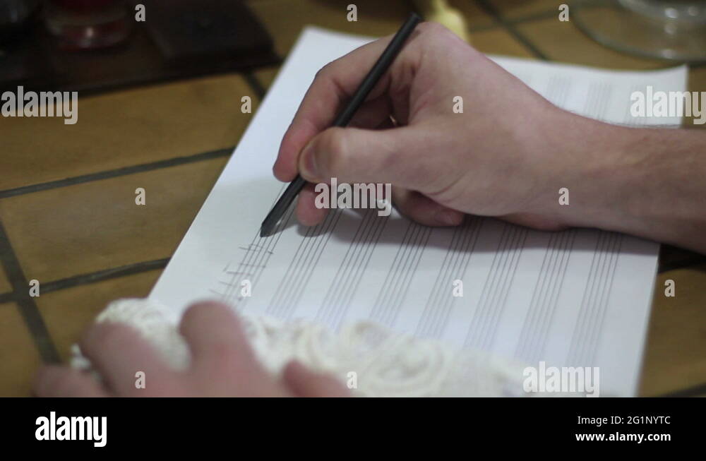 Handwritten sheet music music notes Stock Videos & Footage - HD and 4K ...