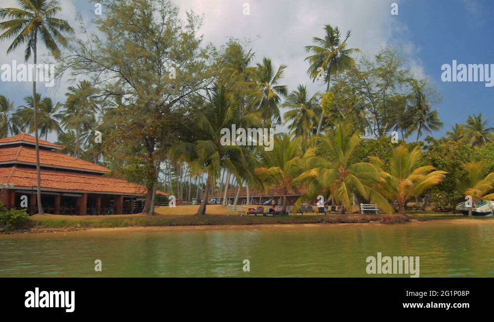 Kalu Ganga river in Sri Lanka, travelling by boat Stock Video Footage ...