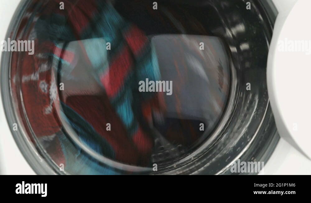 The process of washing cycle into washing machine Stock Video Footage ...