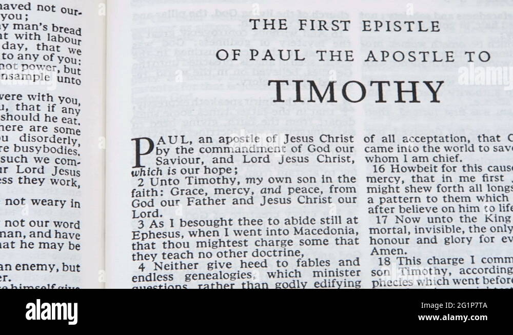 First epistle of paul the apostle to timothy Stock Videos & Footage - HD and 4K Video Clips - Alamy