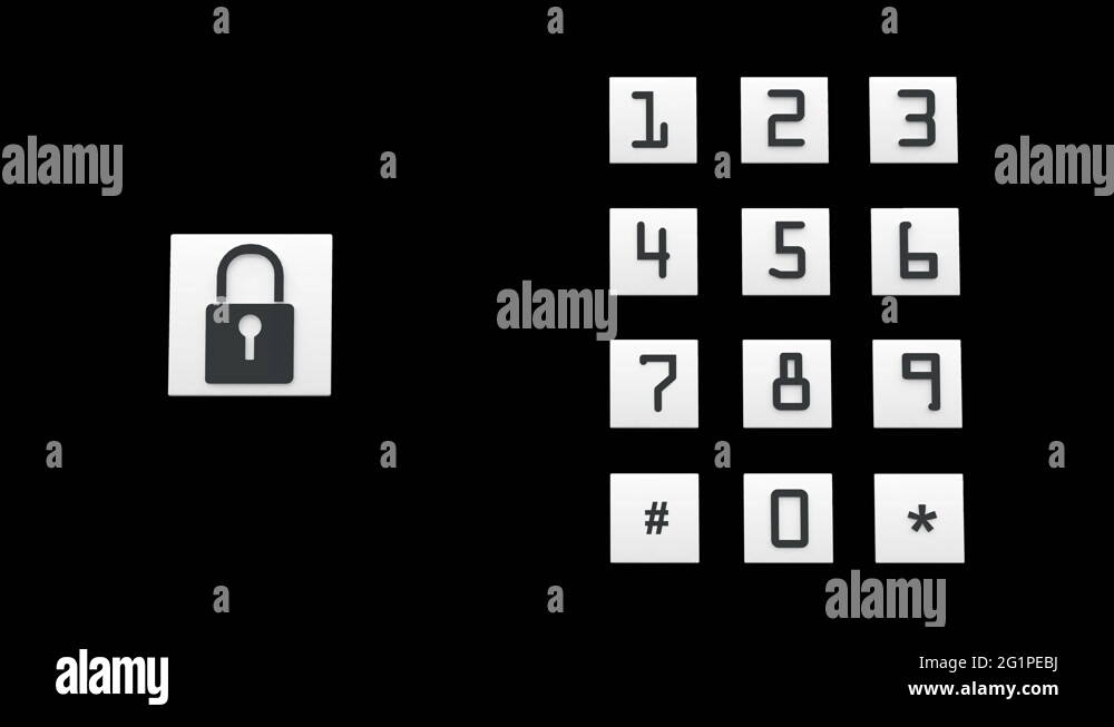4k input password,bigital lock open,tech background Stock Video Footage ...