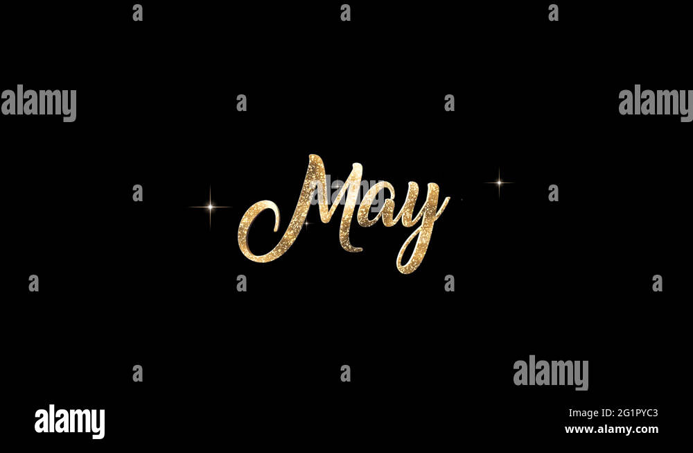 May Title + Alpha Channel Stock Video Footage - Alamy