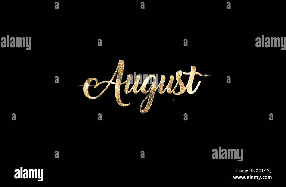 August Title + Alpha Channel Stock Video Footage - Alamy