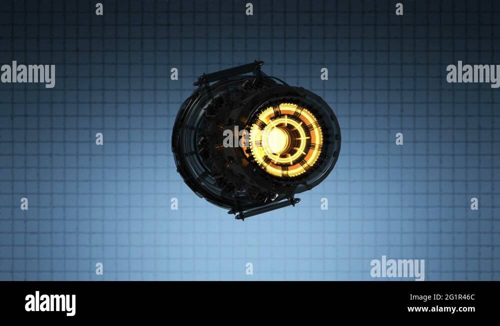 rotate jet engine turbine of plane, aircraft concept, aviation and ...