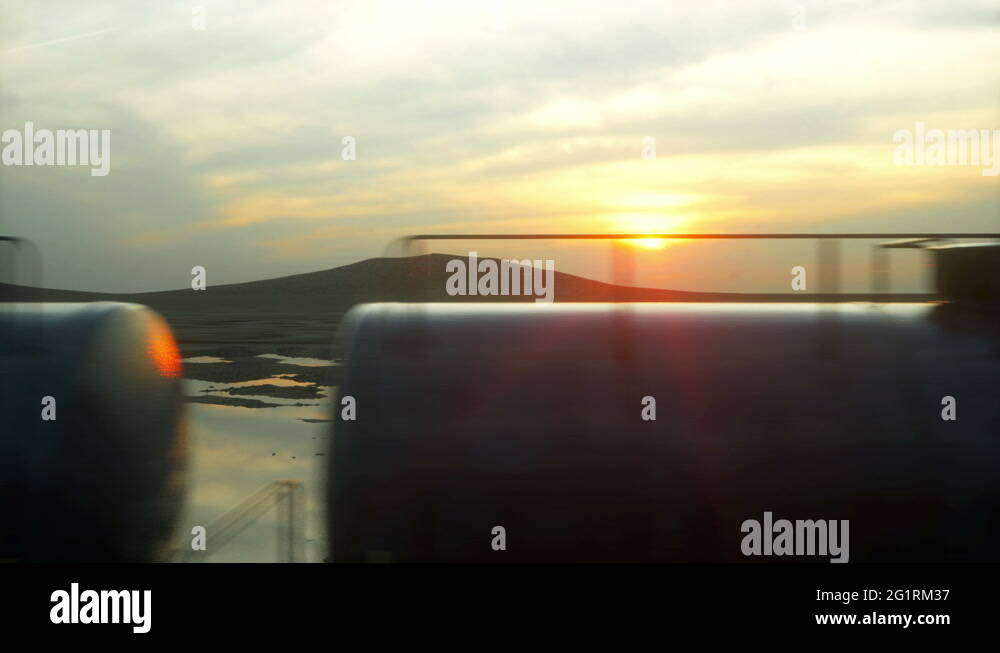 Freight train oil tankers. Against Sunrise. Realistic cinematic 4k ...