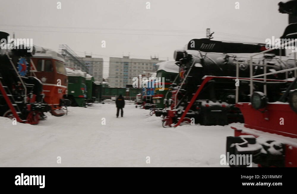 Trains, locomotives and diesel locomotives of the 19th century Stock ...