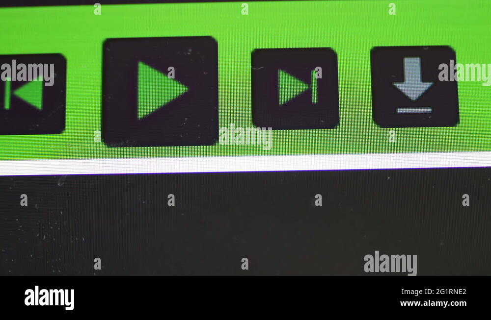 clicking play button on computer screen Stock Video Footage - Alamy